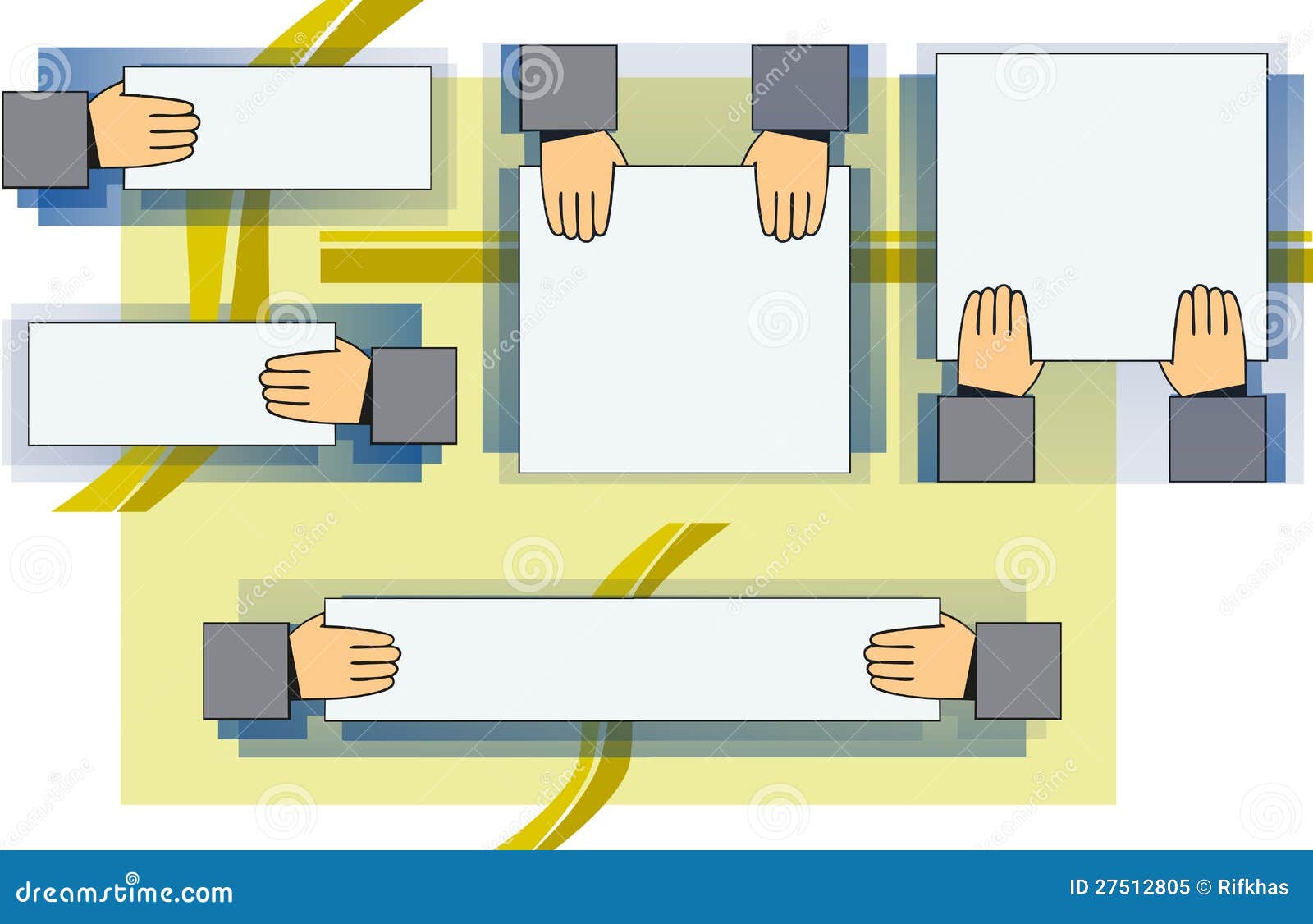Signboard in hands stock illustration. Illustration of design - 27512805