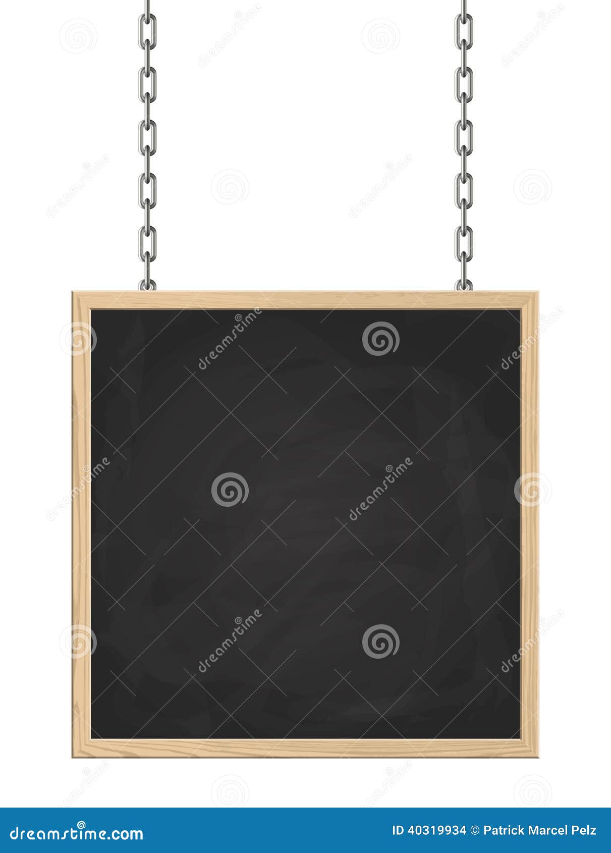 Signboard Hanging on Chains Stock Vector - Illustration of blank, hang ...