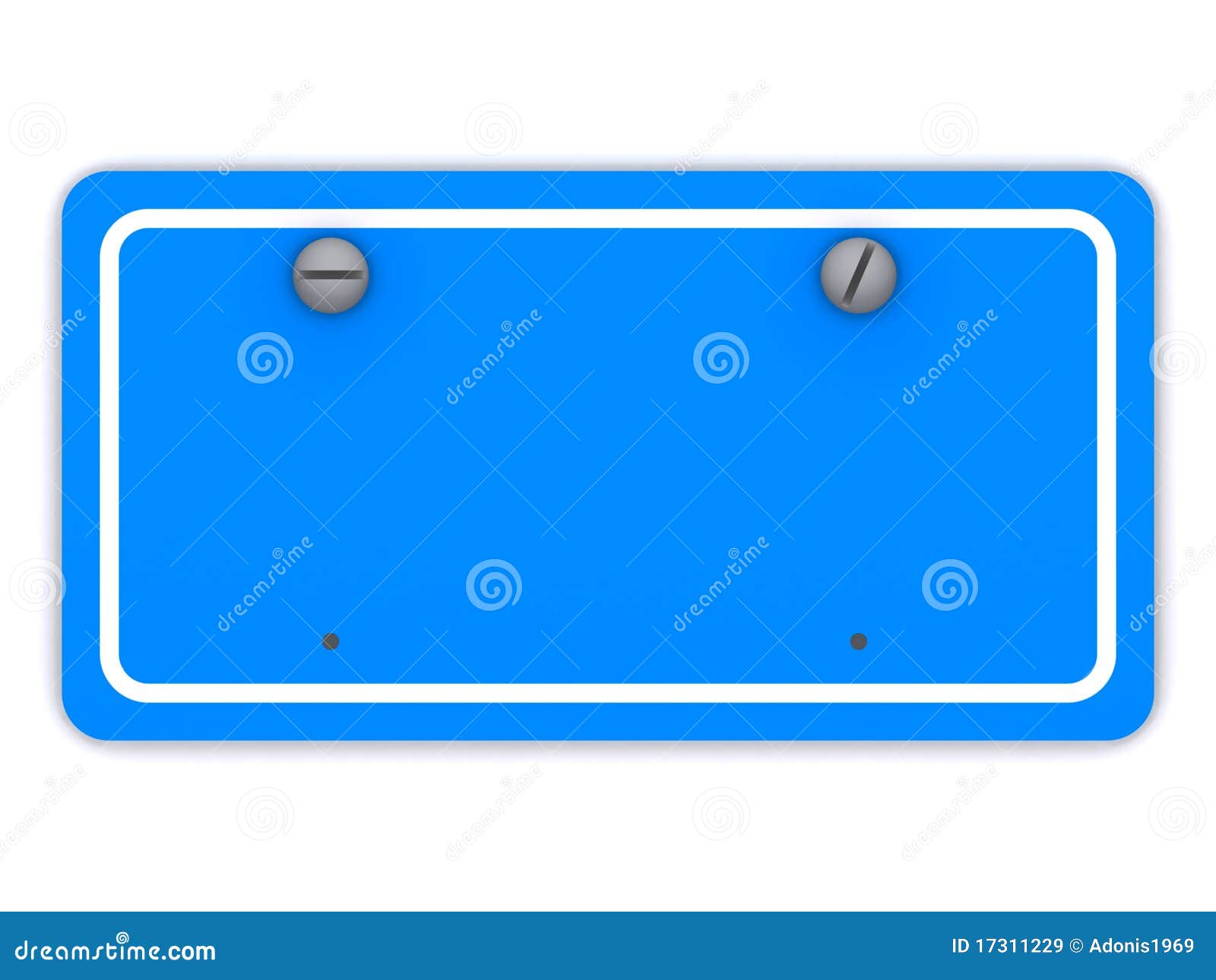 Signboard or license plate stock illustration. Illustration of fastener ...