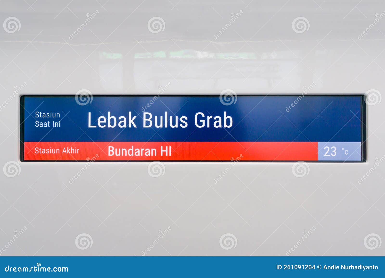 The Signboard is Located Inside the MRT (Mass Rapid Transport ...