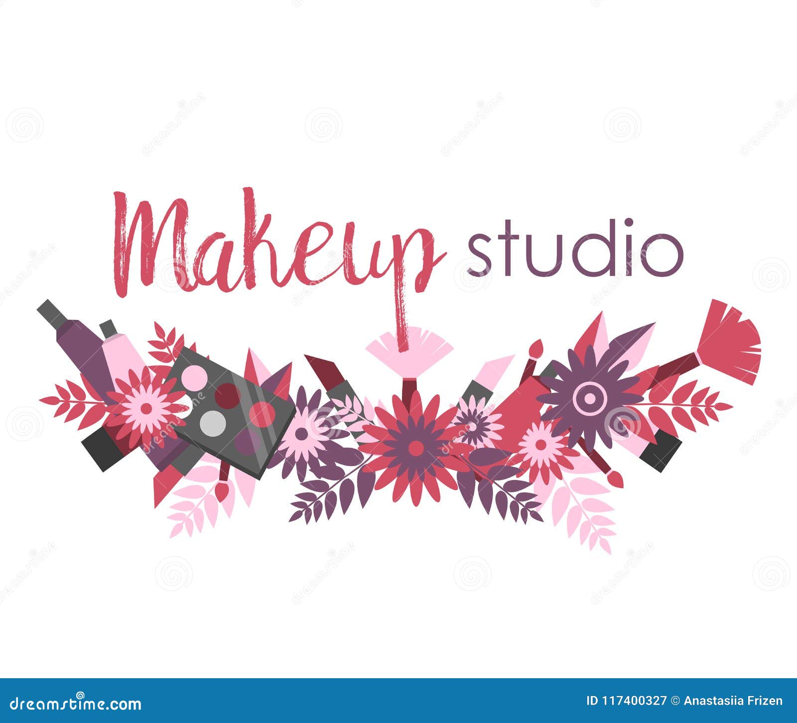 Signboard or Logo for Makeup Studio Stock Vector - Illustration of ...