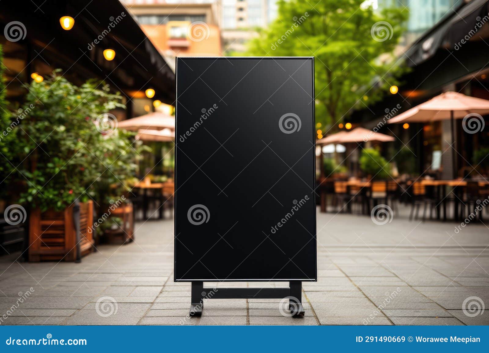 Signboard Menu of Eatery on Street. Generative AI Stock Image - Image ...