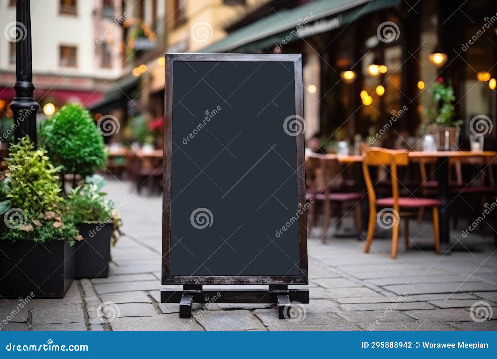 Signboard Menu of Eatery on Street. Generative AI Stock Photo - Image ...
