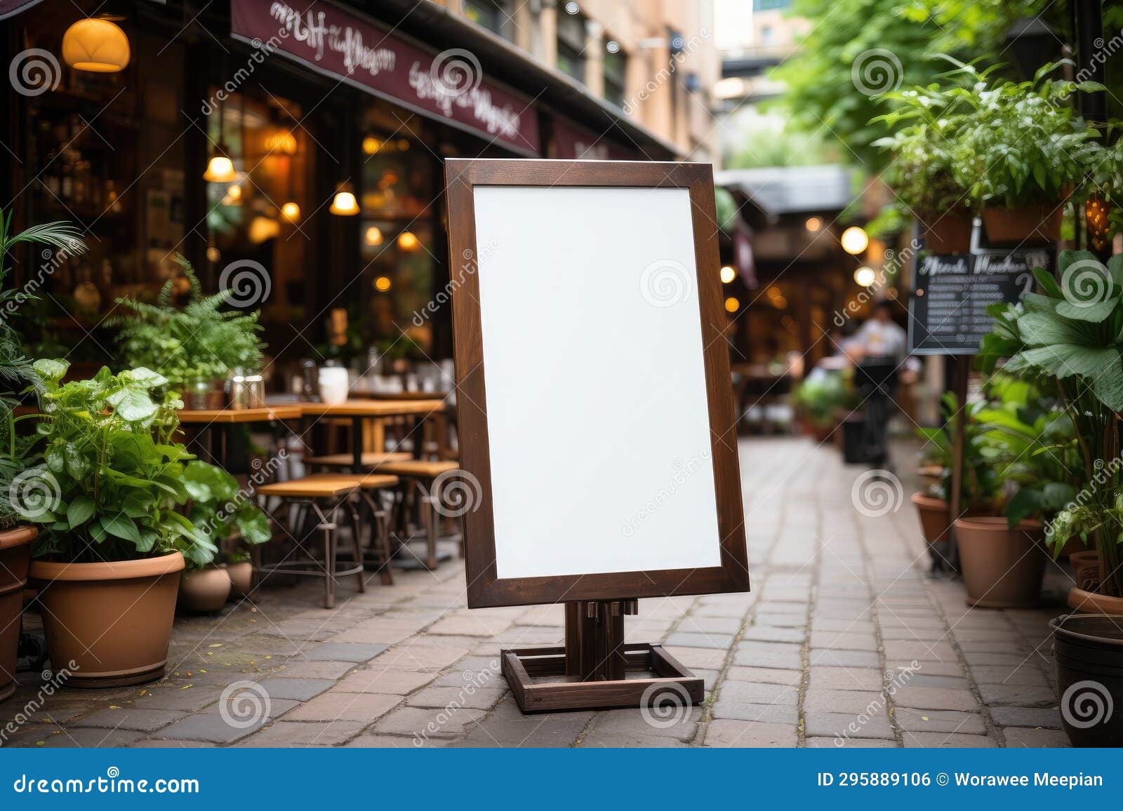 Signboard Menu of Eatery on Street. Generative AI Stock Photo - Image ...