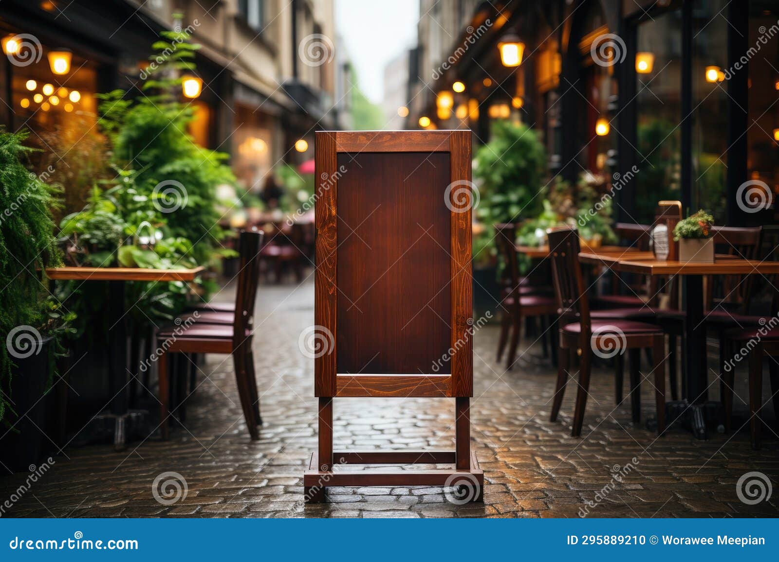 Signboard Menu of Eatery on Street. Generative AI Stock Photo - Image ...