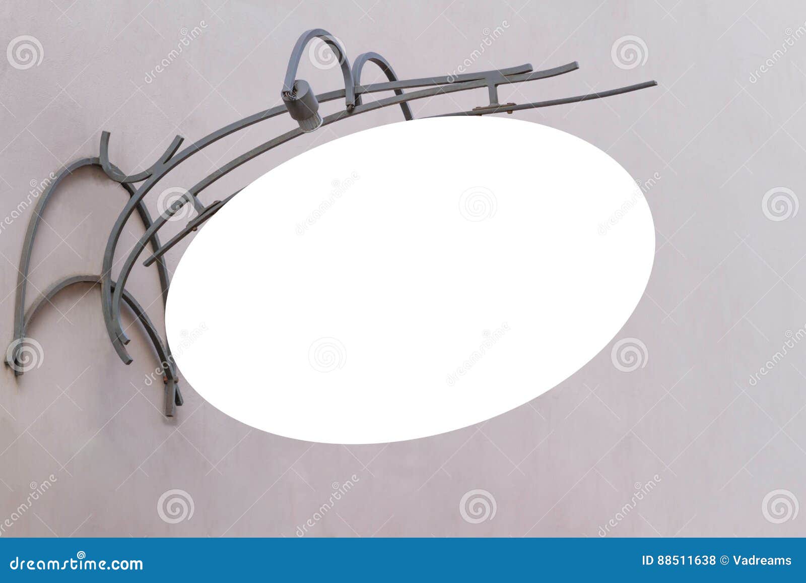 Signboard. Mock Up. Oval Shape Stock Photo - Image of billboard, object ...