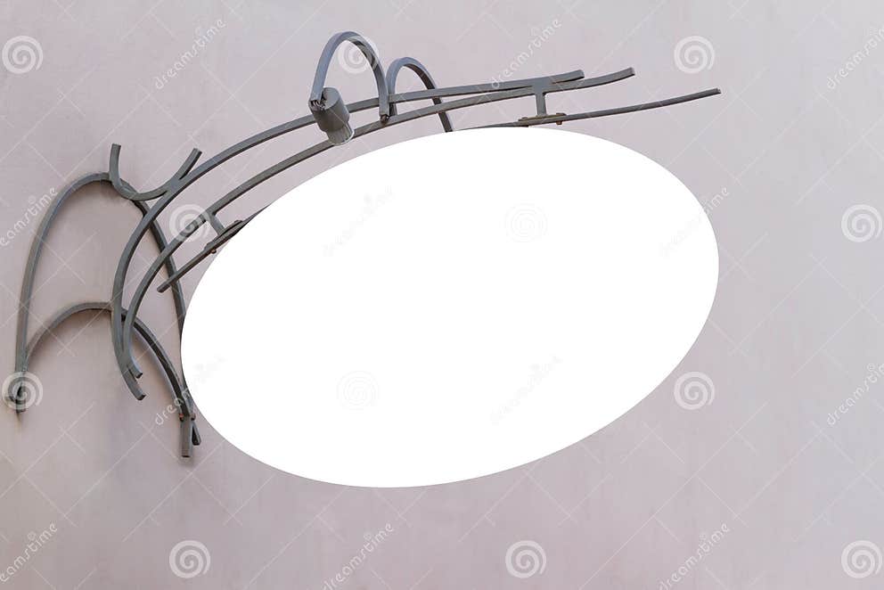 Signboard. Mock Up. Oval Shape Stock Photo - Image of billboard, object ...