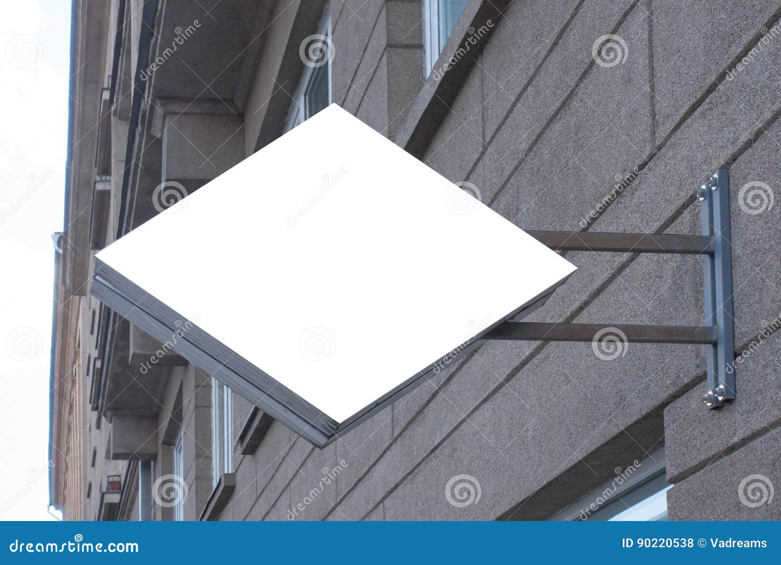 Signboard. Mock Up Square Shape. Stock Photo - Image of billboard ...