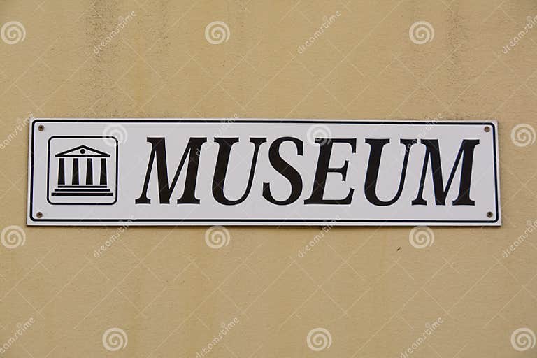 Signboard Museum stock photo. Image of wall, notice, european - 54805250