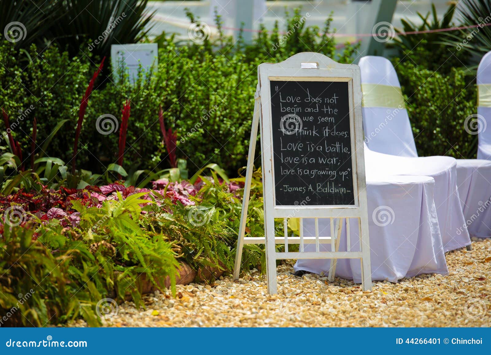 Signboard at an Outdoor Wedding Event. Stock Image - Image of sign ...