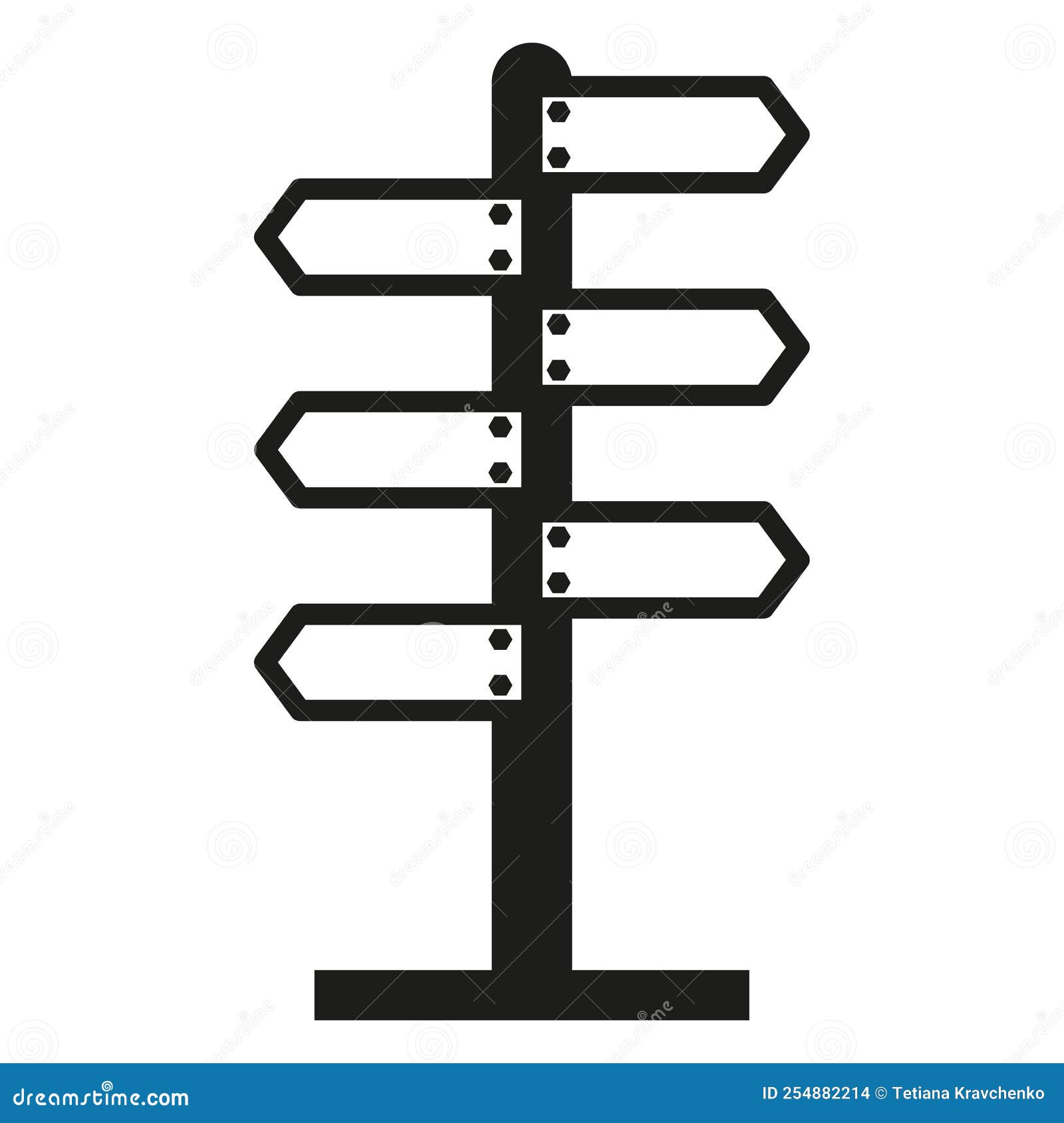 Signboard Pointer, Choice Signpost. Pole Pointers. Travel Destination ...