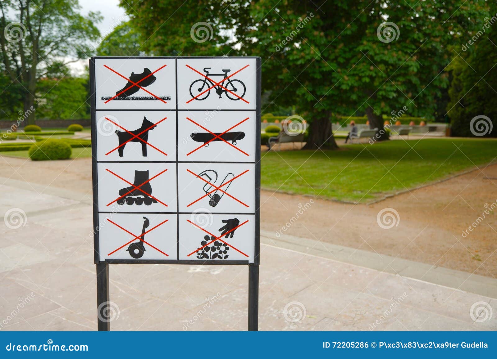 Signboard with rules stock photo. Image of cycling, plant - 72205286