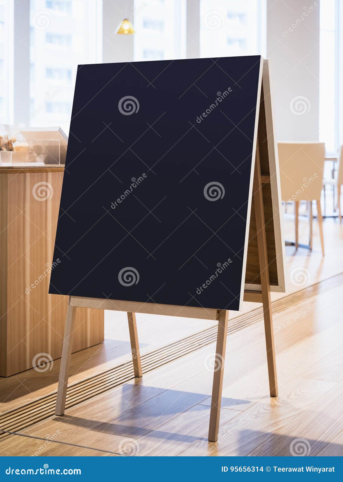 Chalkboard Frame Signboard Stand Shop Menu Stock Image | CartoonDealer ...
