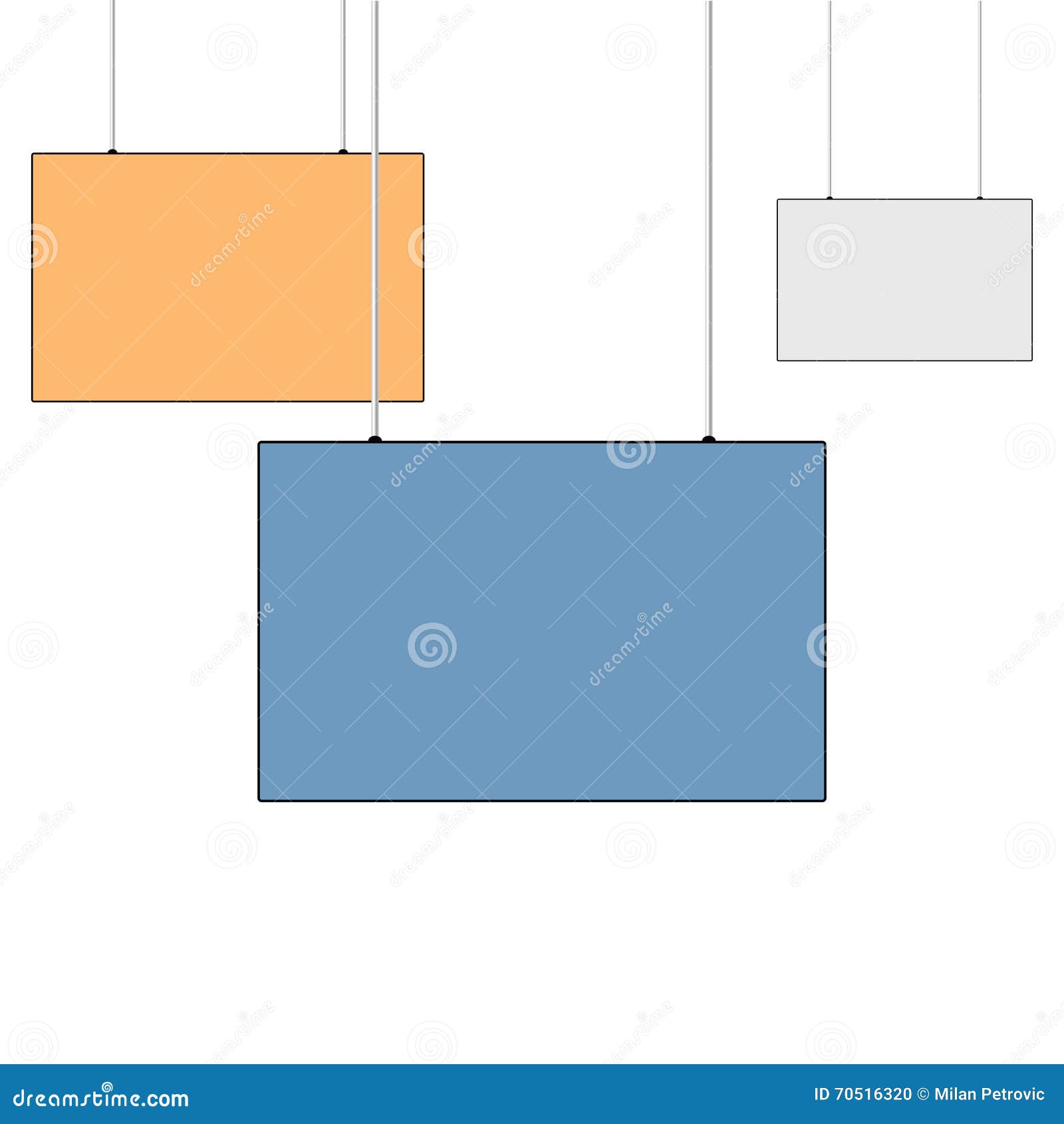 Signboard in Three Color Vector Illustration Stock Vector ...