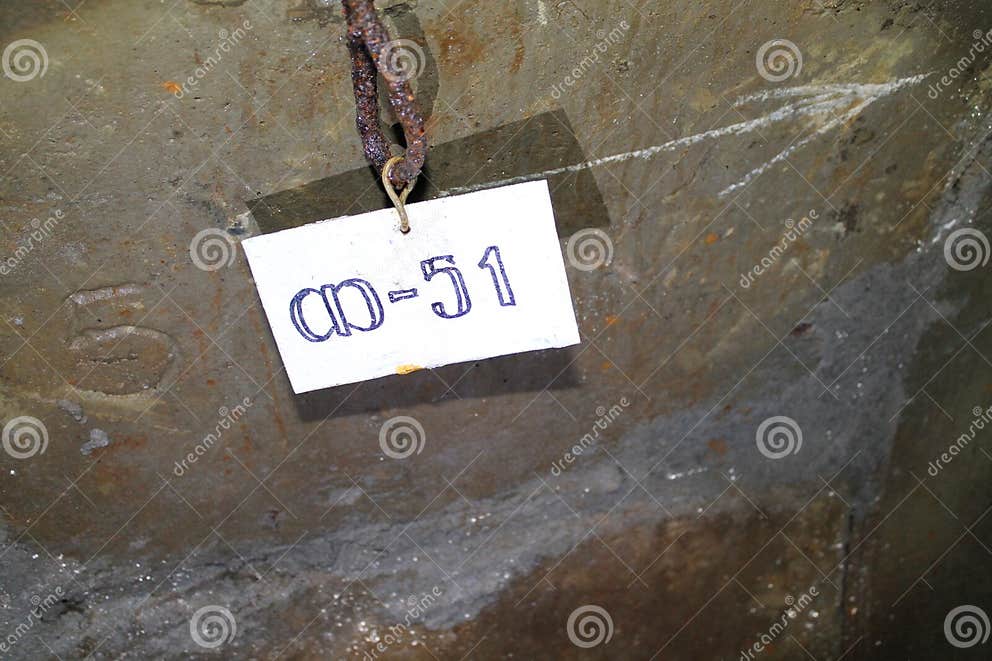Signboard in the Tunnel of the Underground Adit Stock Image - Image of ...