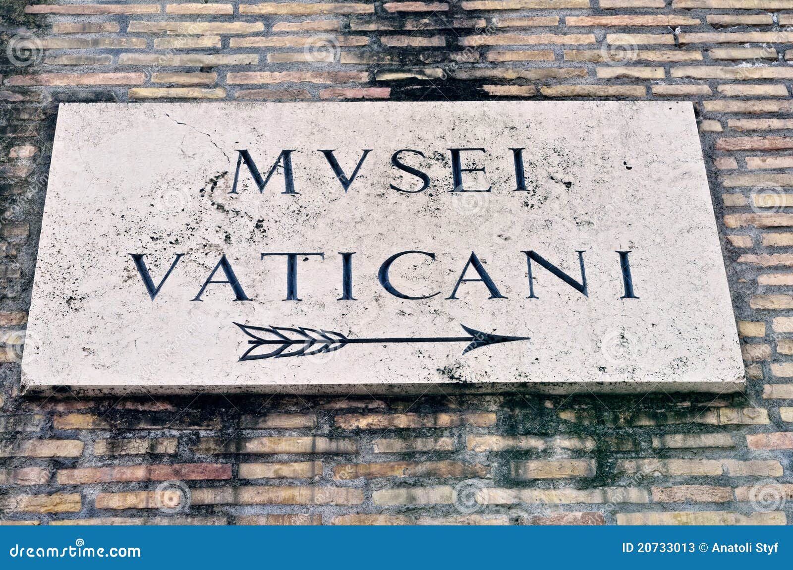 Signboard of Vatican Museum Stock Image - Image of architectonic ...