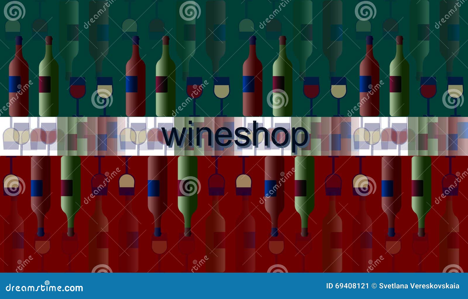 Signboard of Wine and Glasses and Bottles Stock Vector - Illustration ...