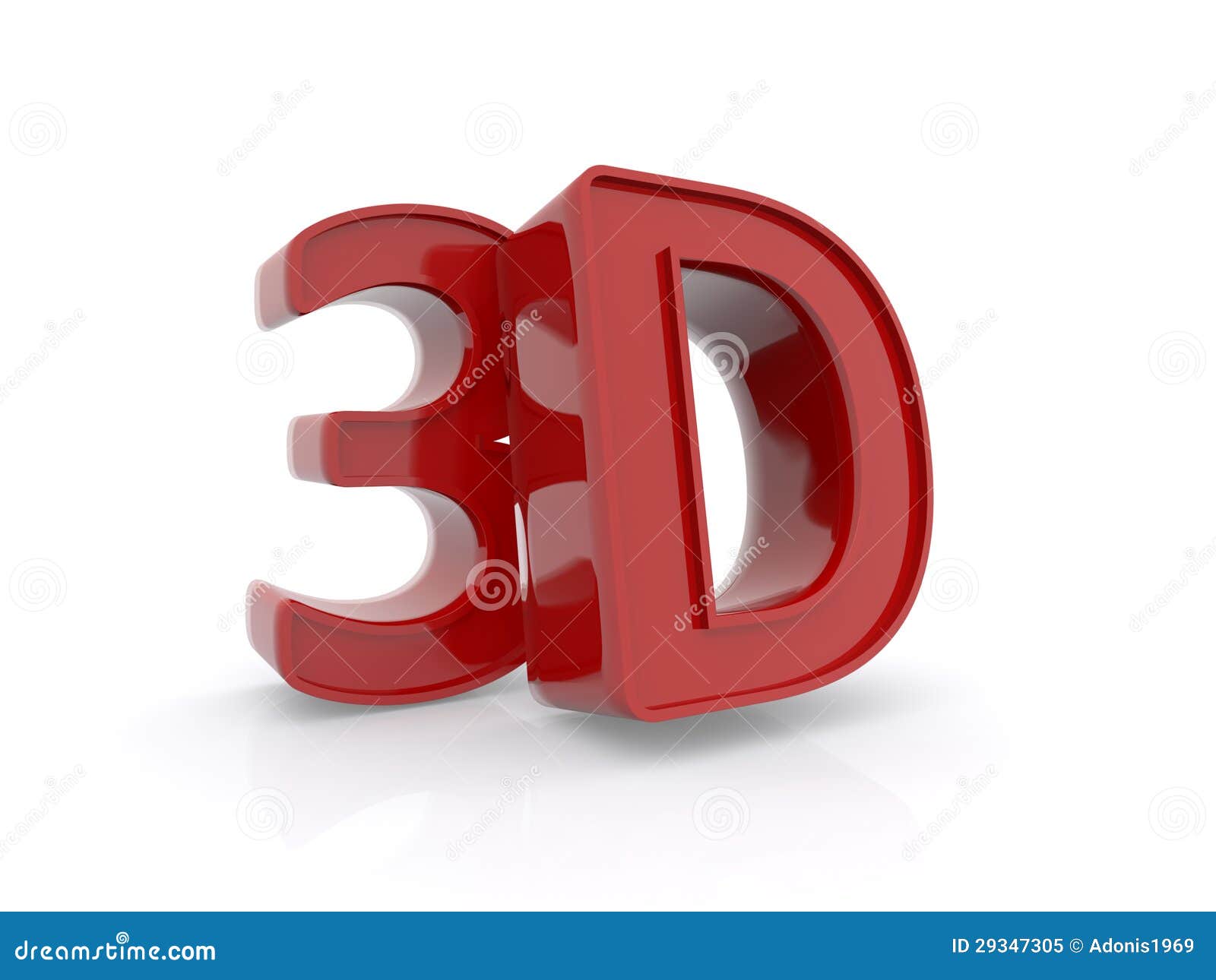 Signe 3d rouge illustration stock. Illustration du conception - 29347305