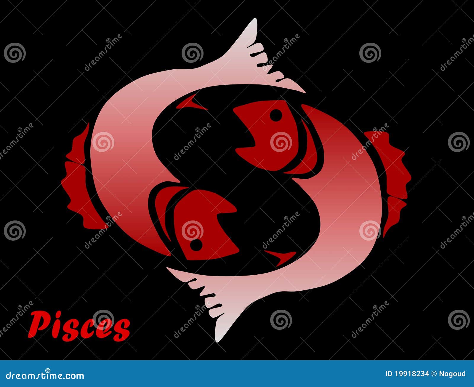 Signe Astrologique Poissons Illustration Stock - Illustration: 19918234