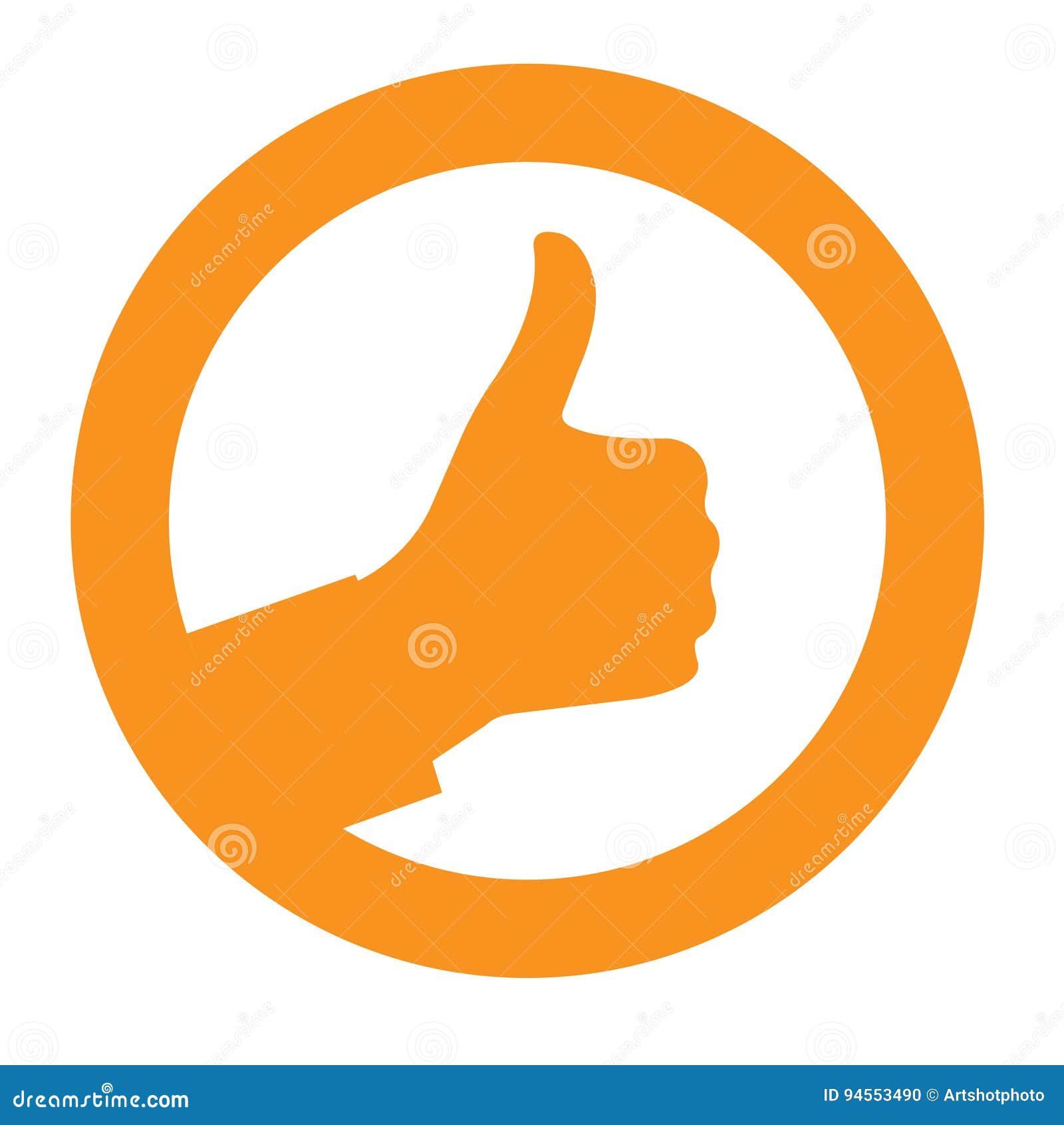 Signe Correct Avec Le Pouce Illustration de Vecteur - Illustration of ...