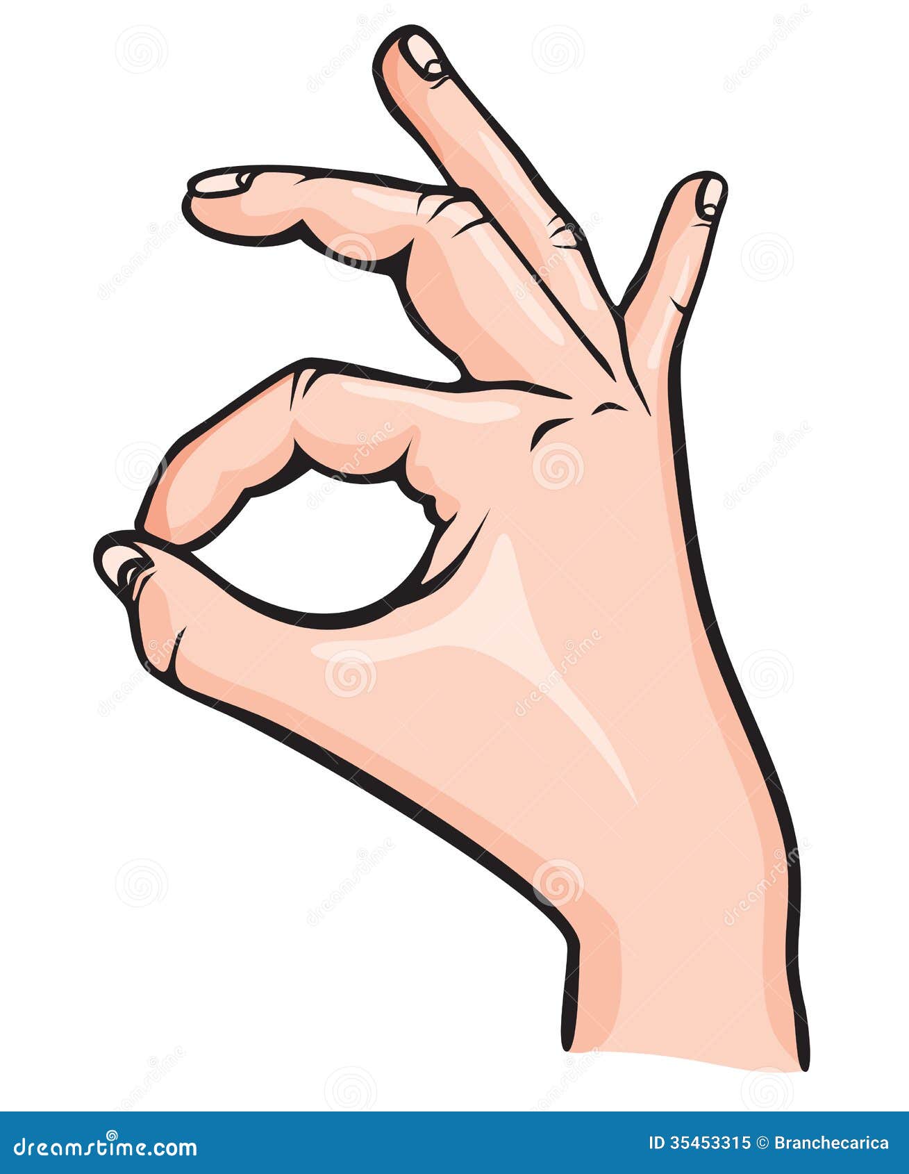 Signe Correct Humain De Main Illustration de Vecteur - Illustration du ...