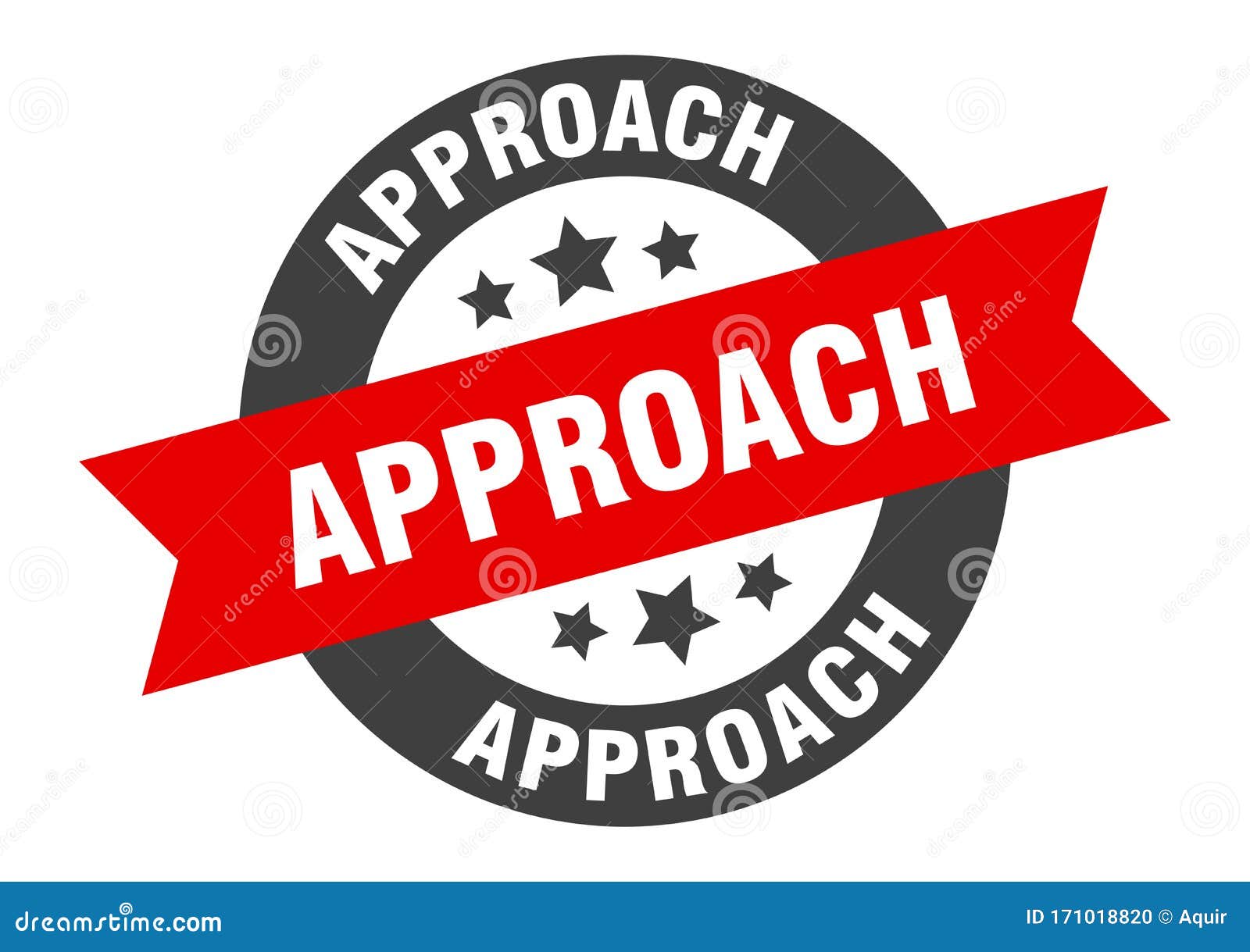 Signe D'approche. Autocollant Cycle De Ruban D'approche. Approche ...