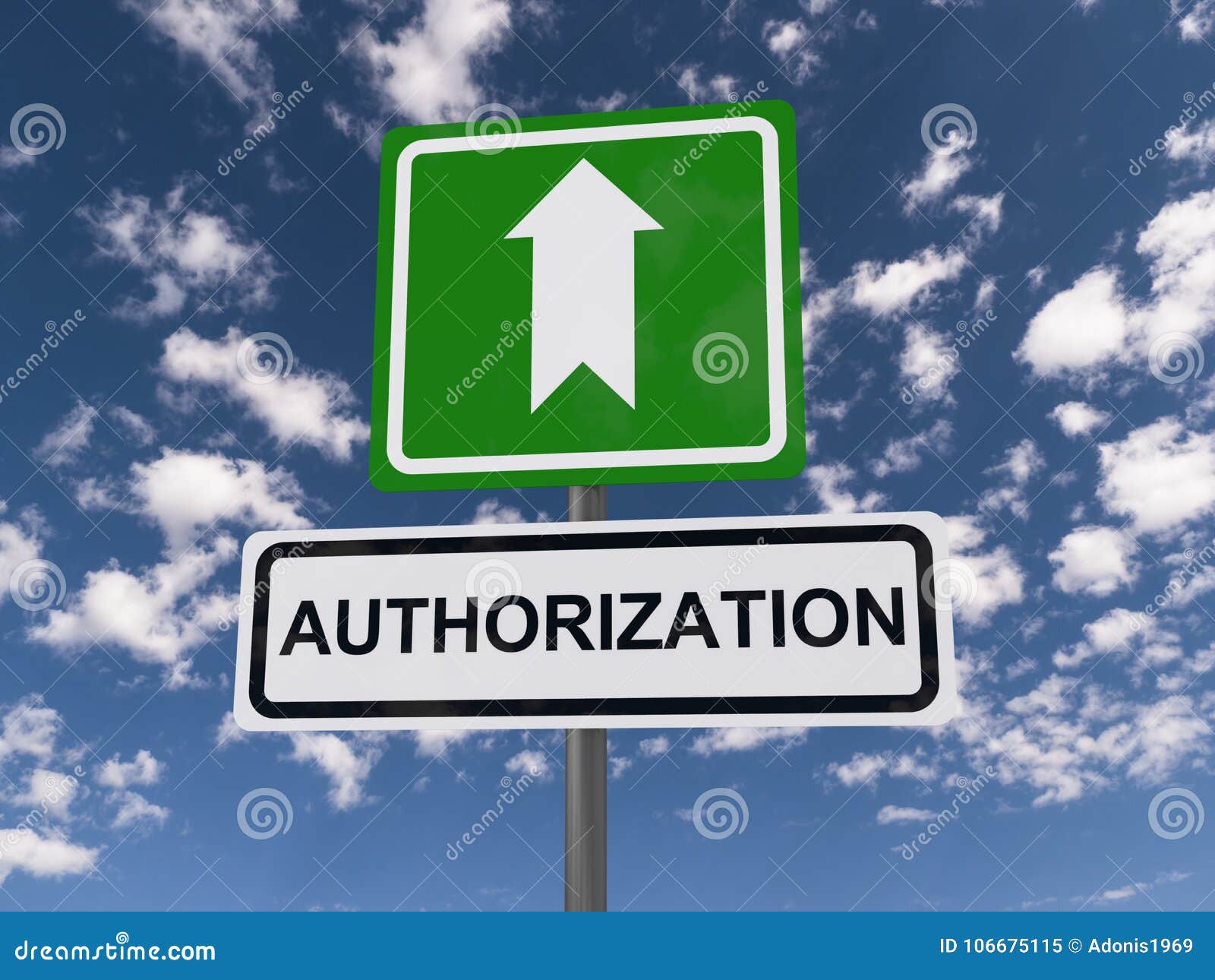 Signe d'autorisation illustration stock. Illustration du approbation ...