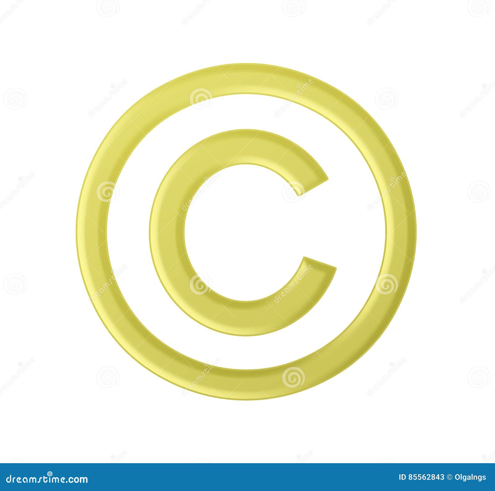 Signe d'or de copyright illustration stock. Illustration du brevet ...