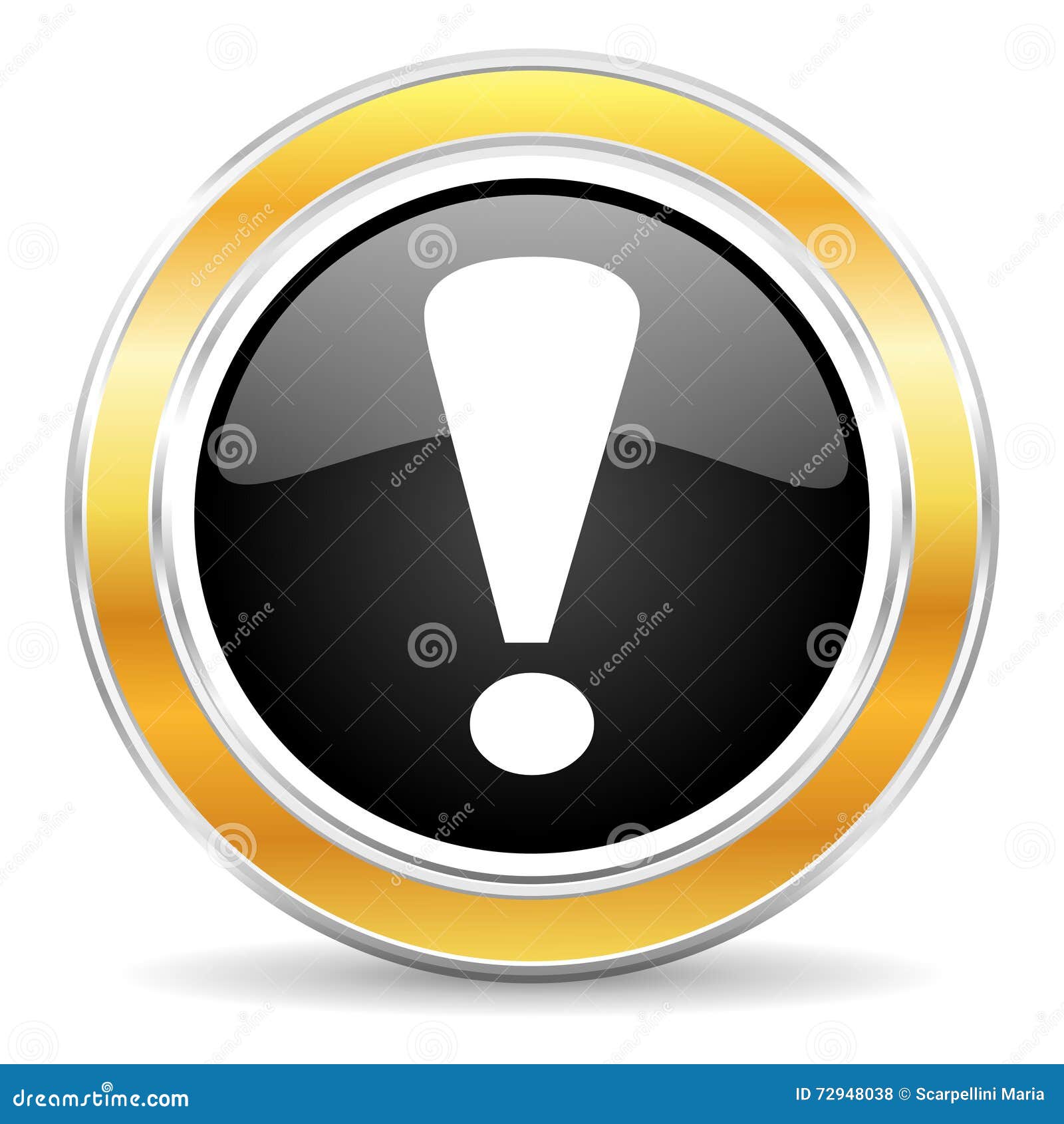 Signe d'exclamation illustration stock. Illustration du signe - 72948038