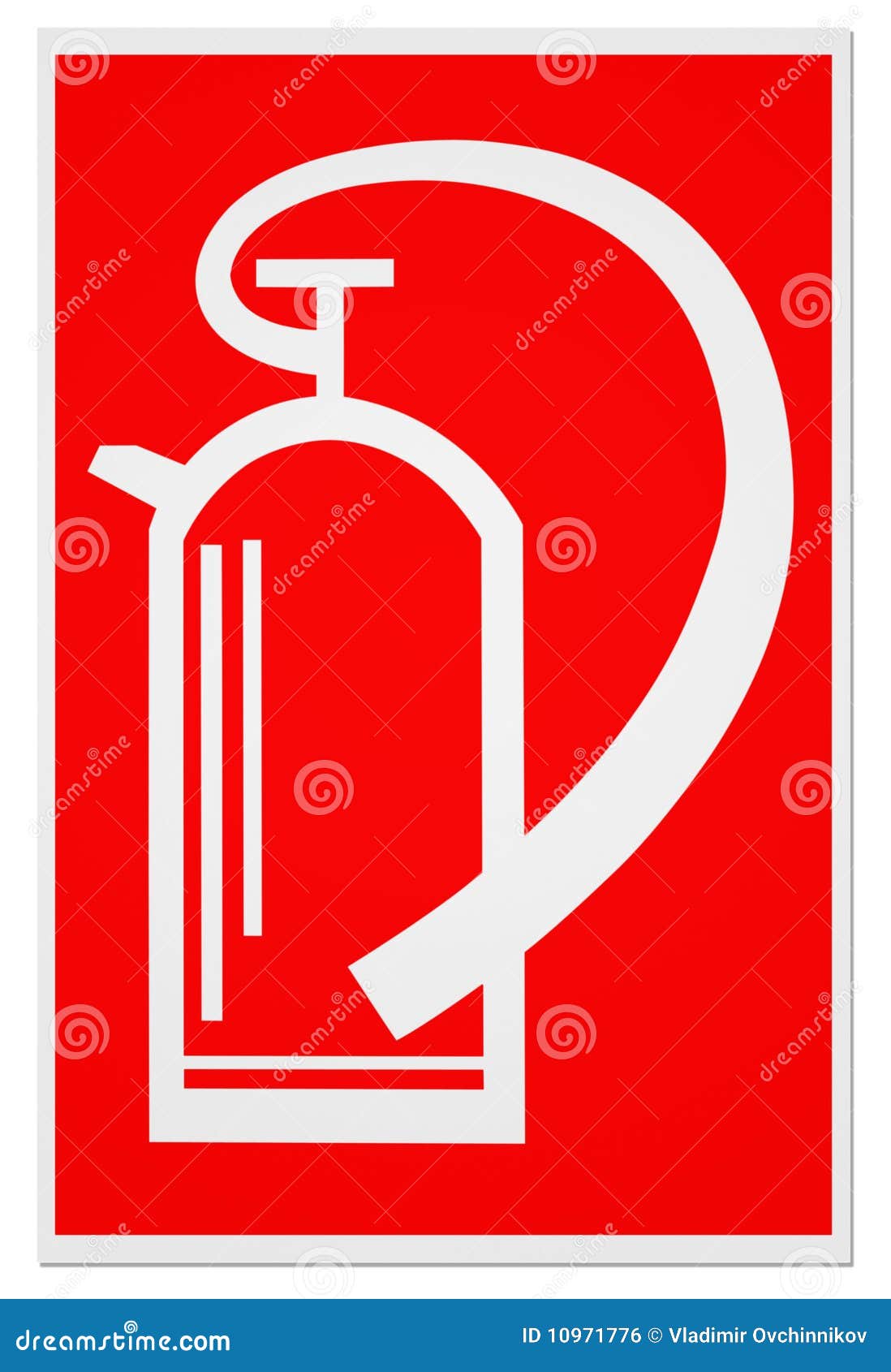 Signe d'extincteur photo stock. Image du industriel, information - 10971776