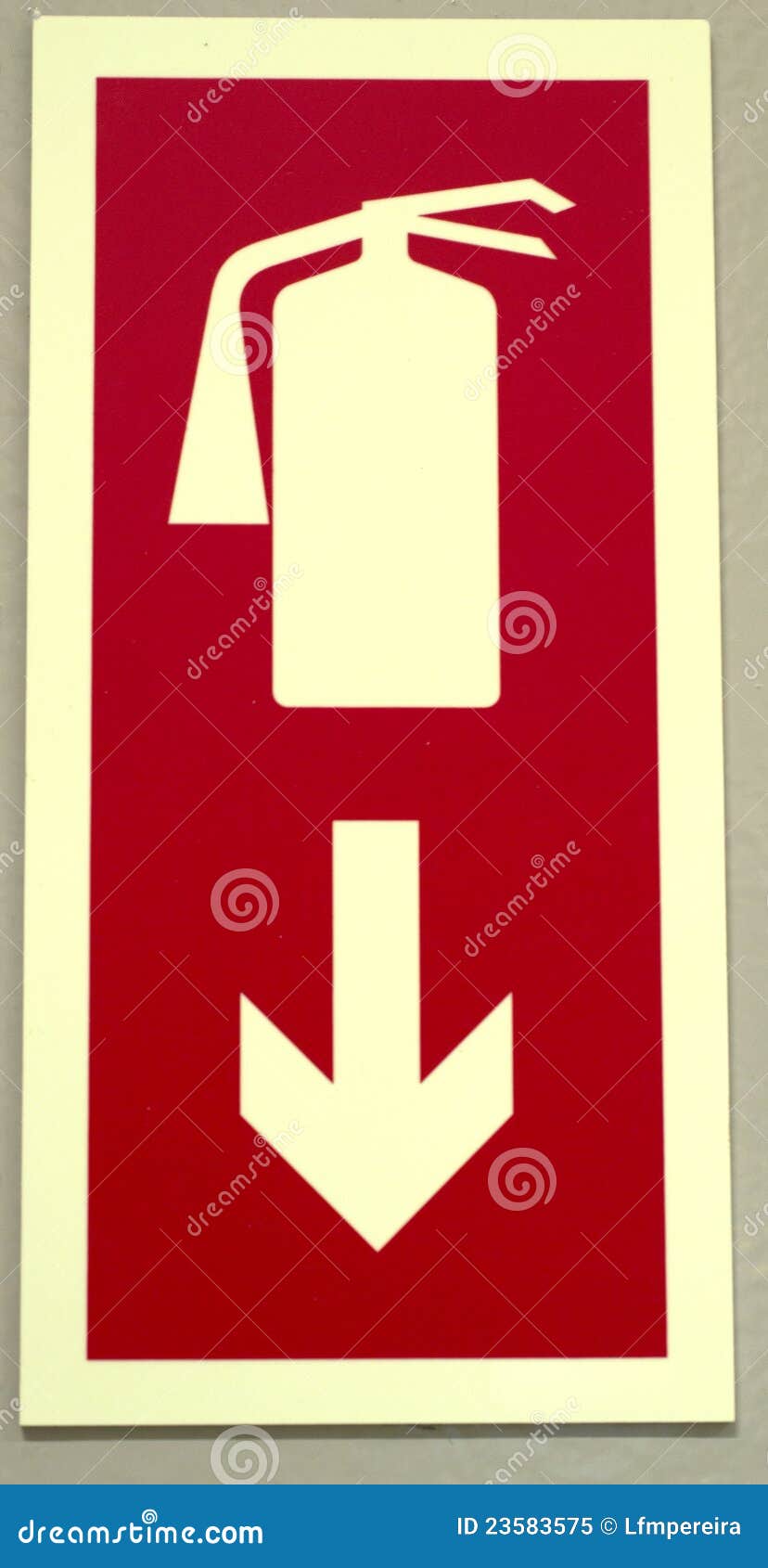 Signe d'extincteur image stock. Image du objet, brûlure - 23583575