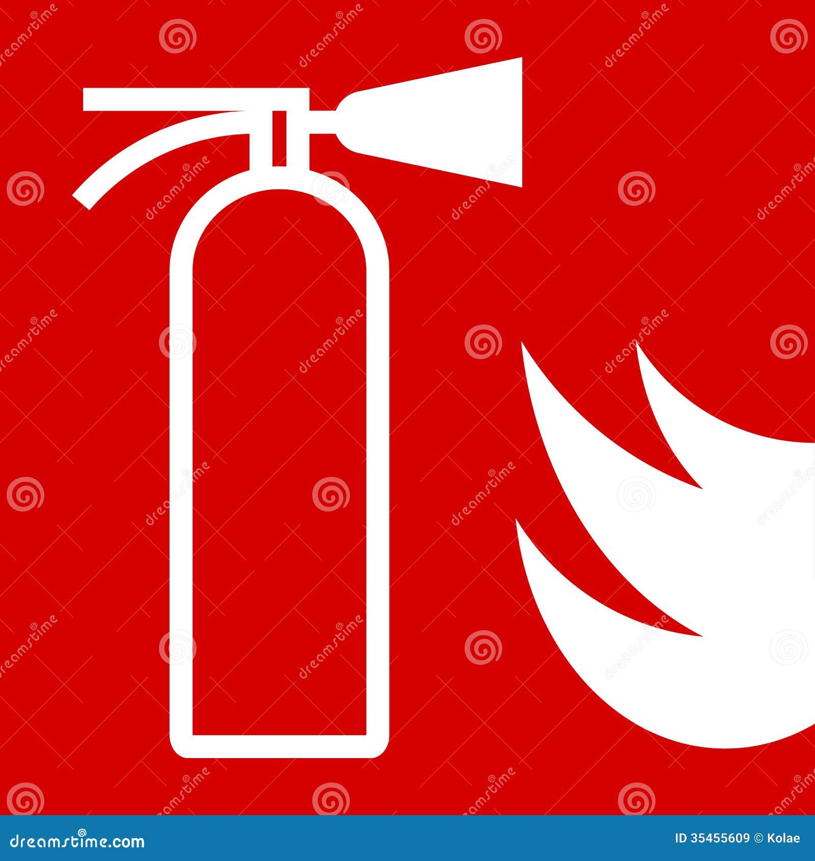 Signe d'extincteur illustration de vecteur. Illustration du éteindre ...