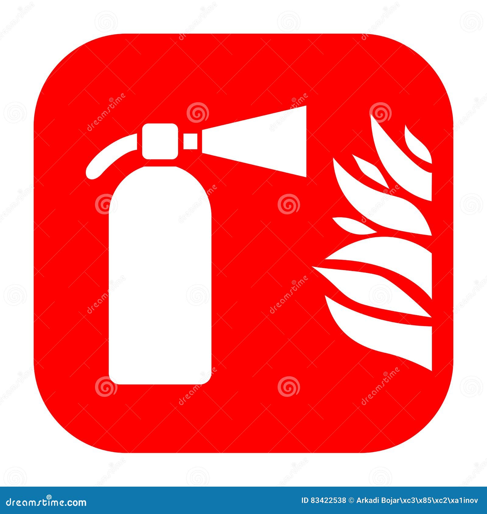 Signe D'extincteur Et De Flamme Illustration de Vecteur - Illustration ...