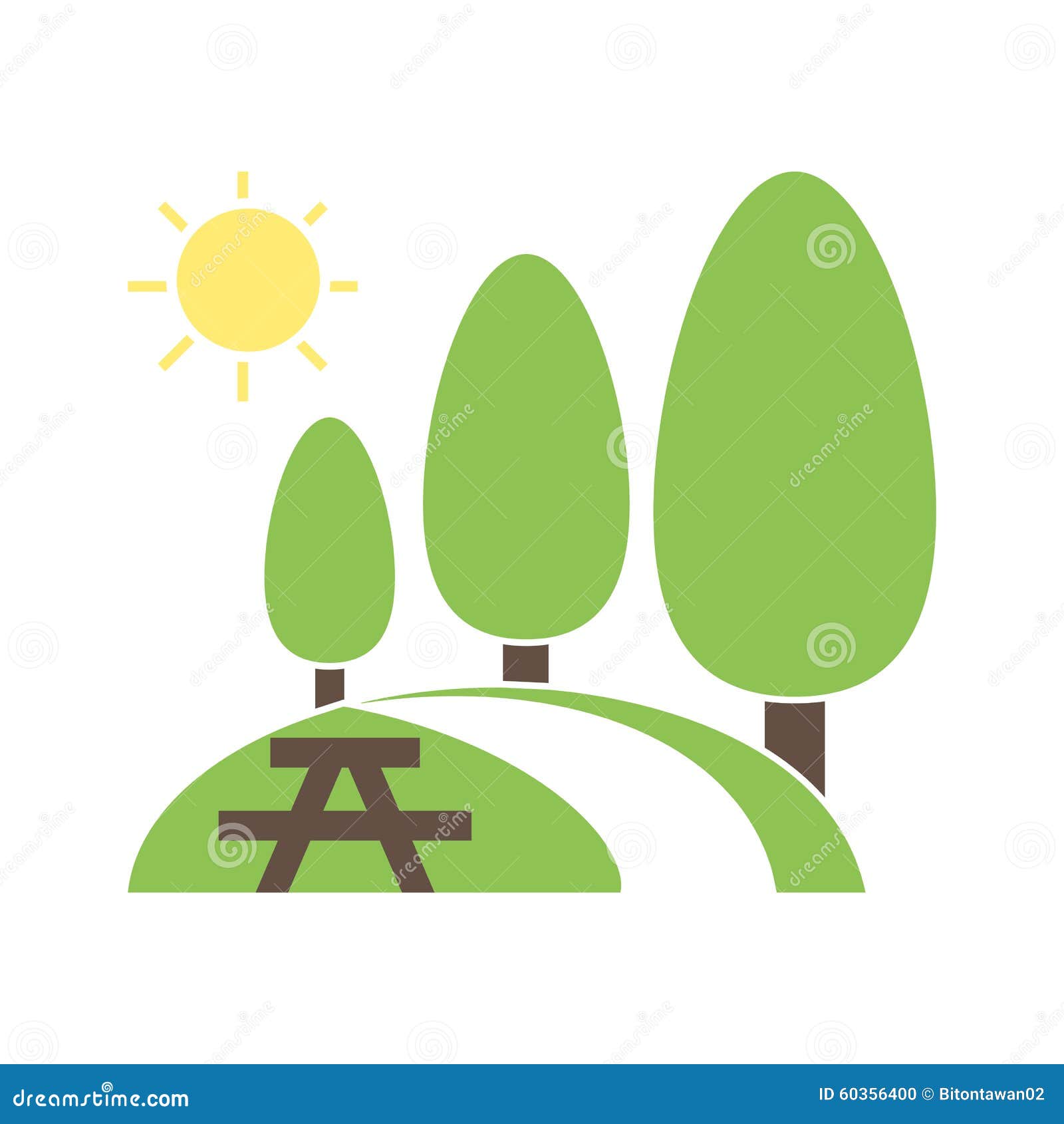 Signe d'icône de parc illustration de vecteur. Illustration du type ...