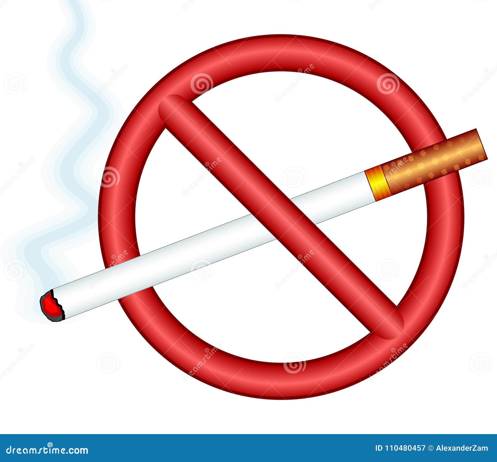 Signe D'interdiction De Cigarette Illustration de Vecteur ...