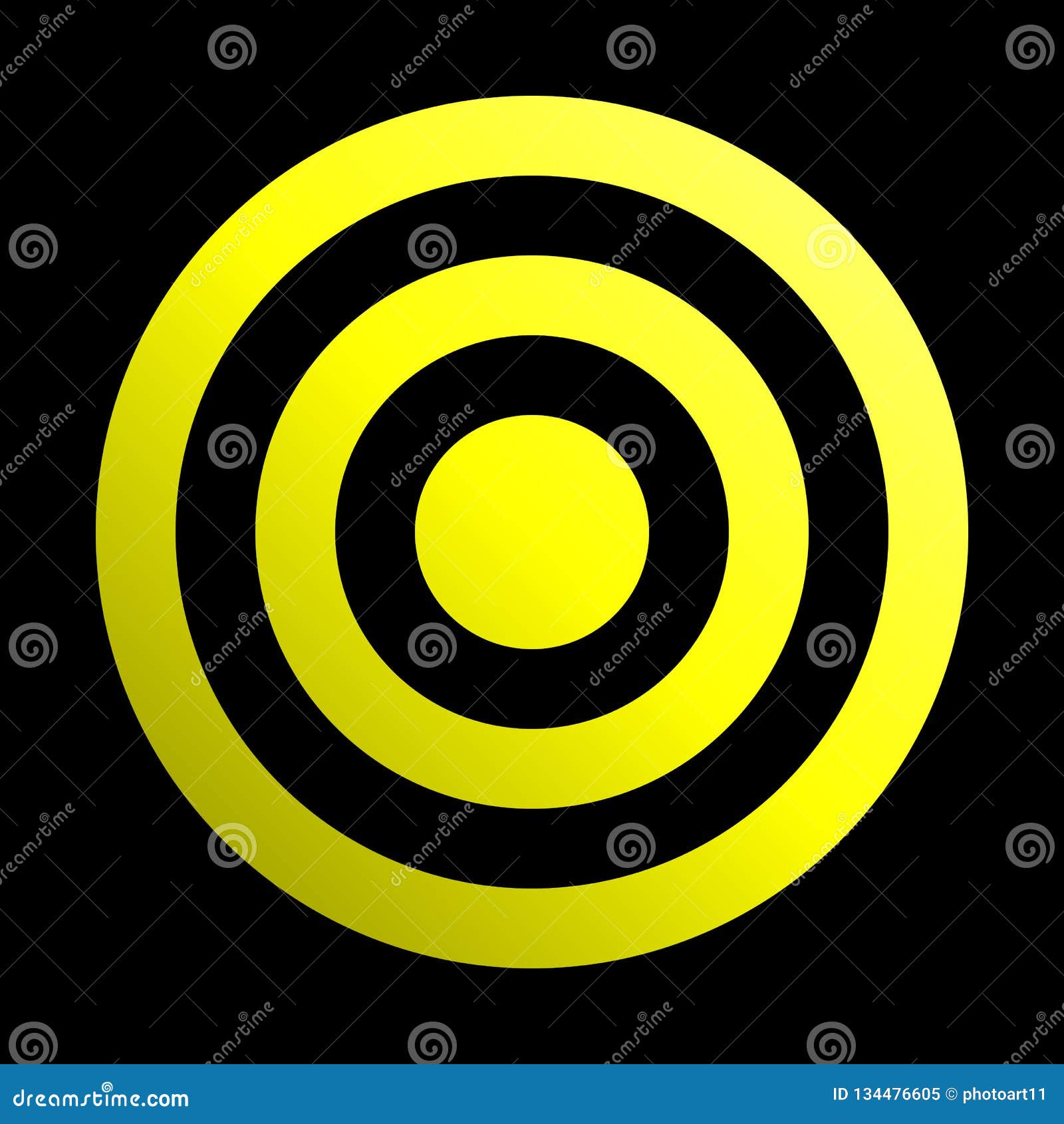 Signe De Cible - Gradient Jaune Transparent, D'isolement - Vecteur ...