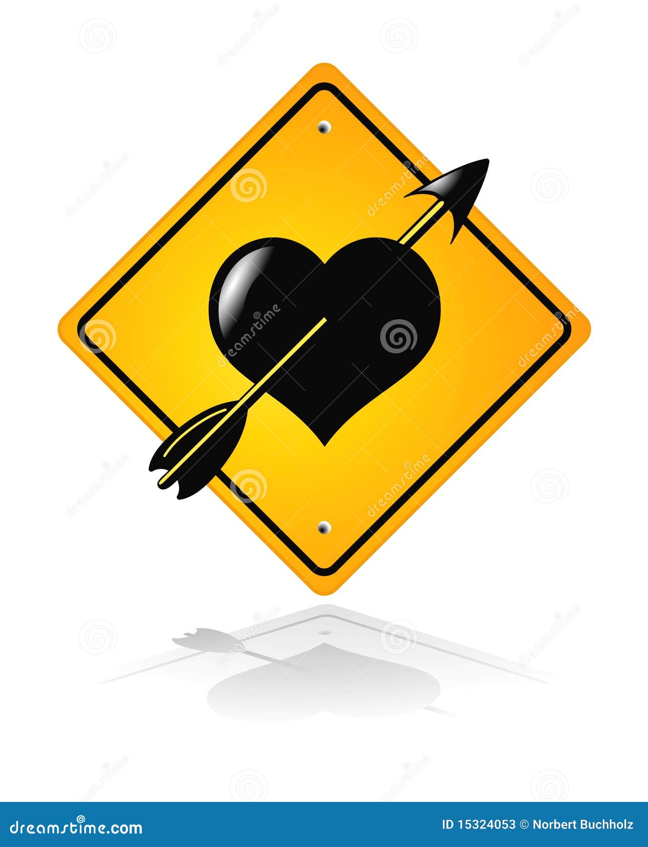 Signe De Coeur De Route De Circulation Illustration de Vecteur ...