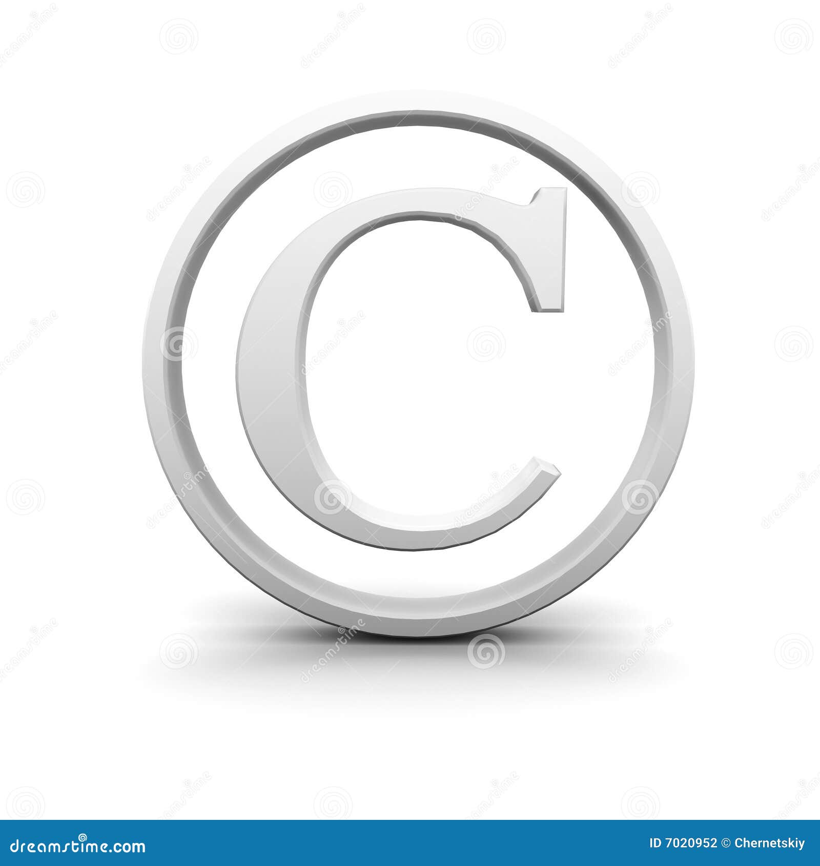 Signe de copyright 3D illustration stock. Illustration du propriété ...