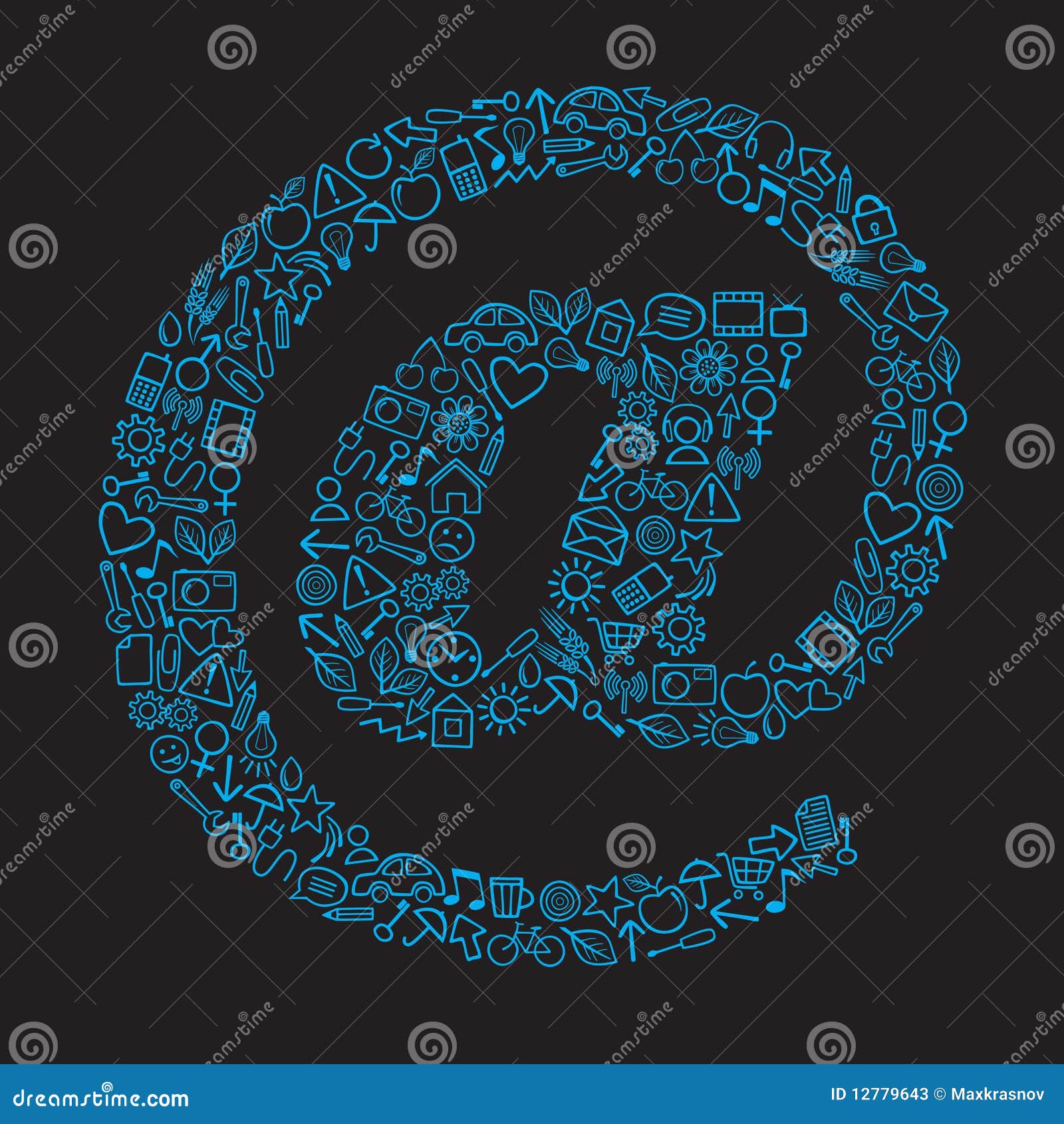 Signe de courrier illustration stock. Illustration du numérique - 12779643