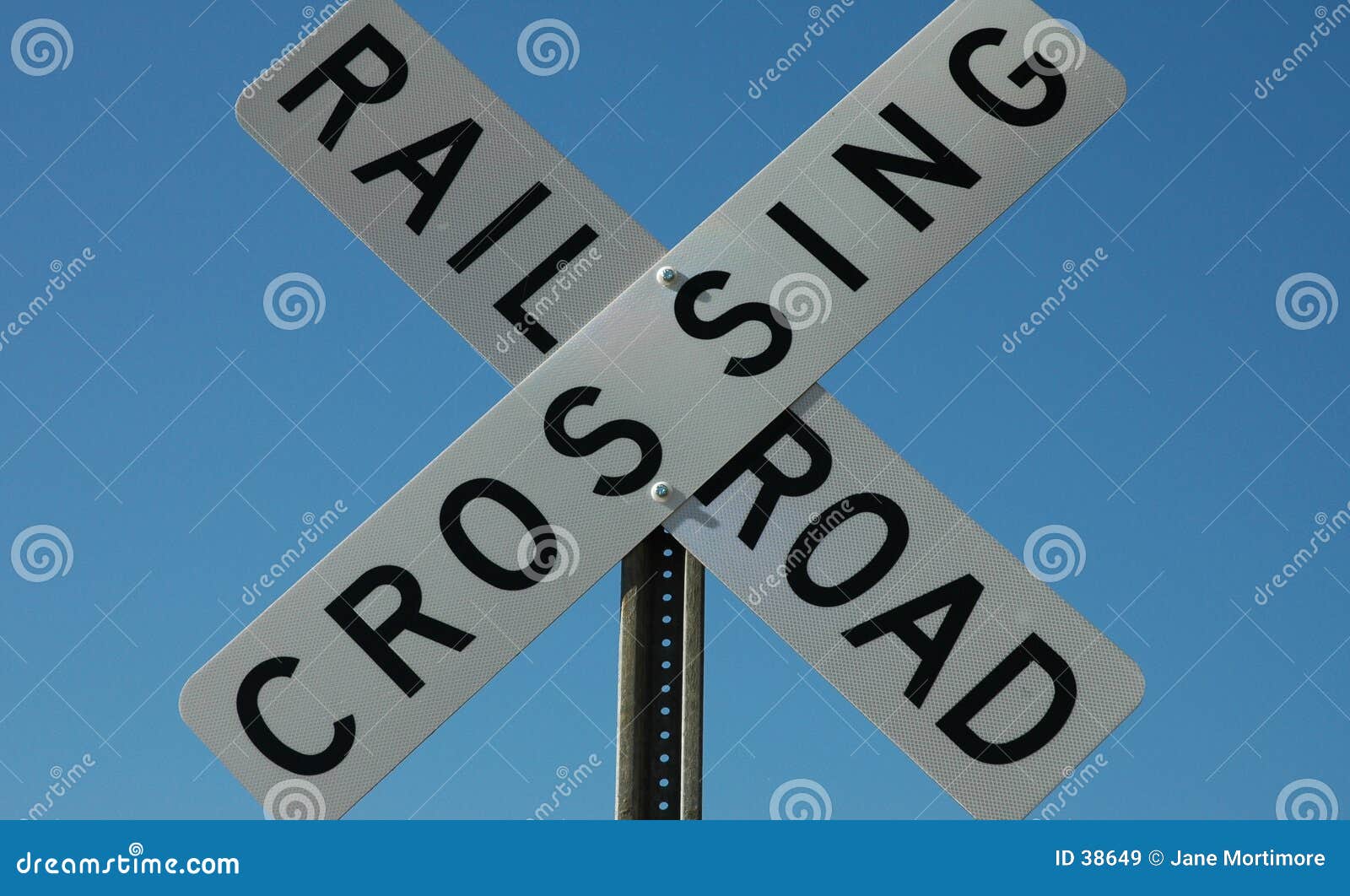 Signe De Croisement De Chemin De Fer Image stock - Image du trains ...