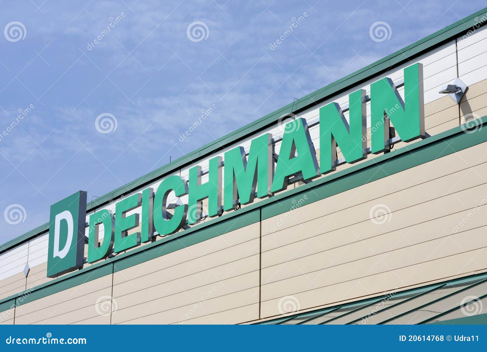 Signe de Deichmann photo stock éditorial. Image du signe - 20614768