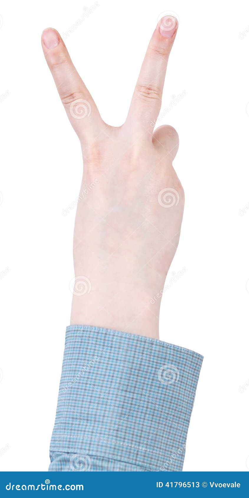 Signe De Doigt De Victoire - Geste De Main Image stock - Image du bras ...