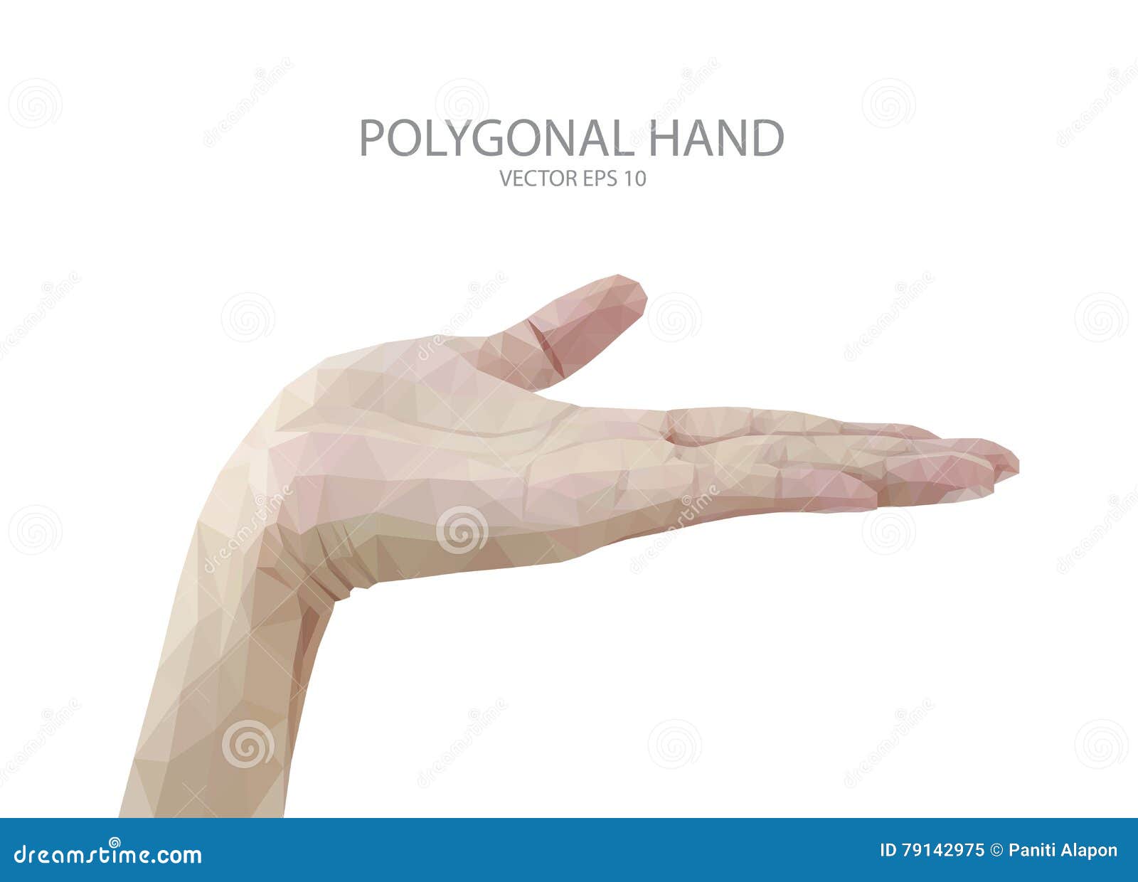 Signe De Doigts De Main De Polygone Illustration de Vecteur ...