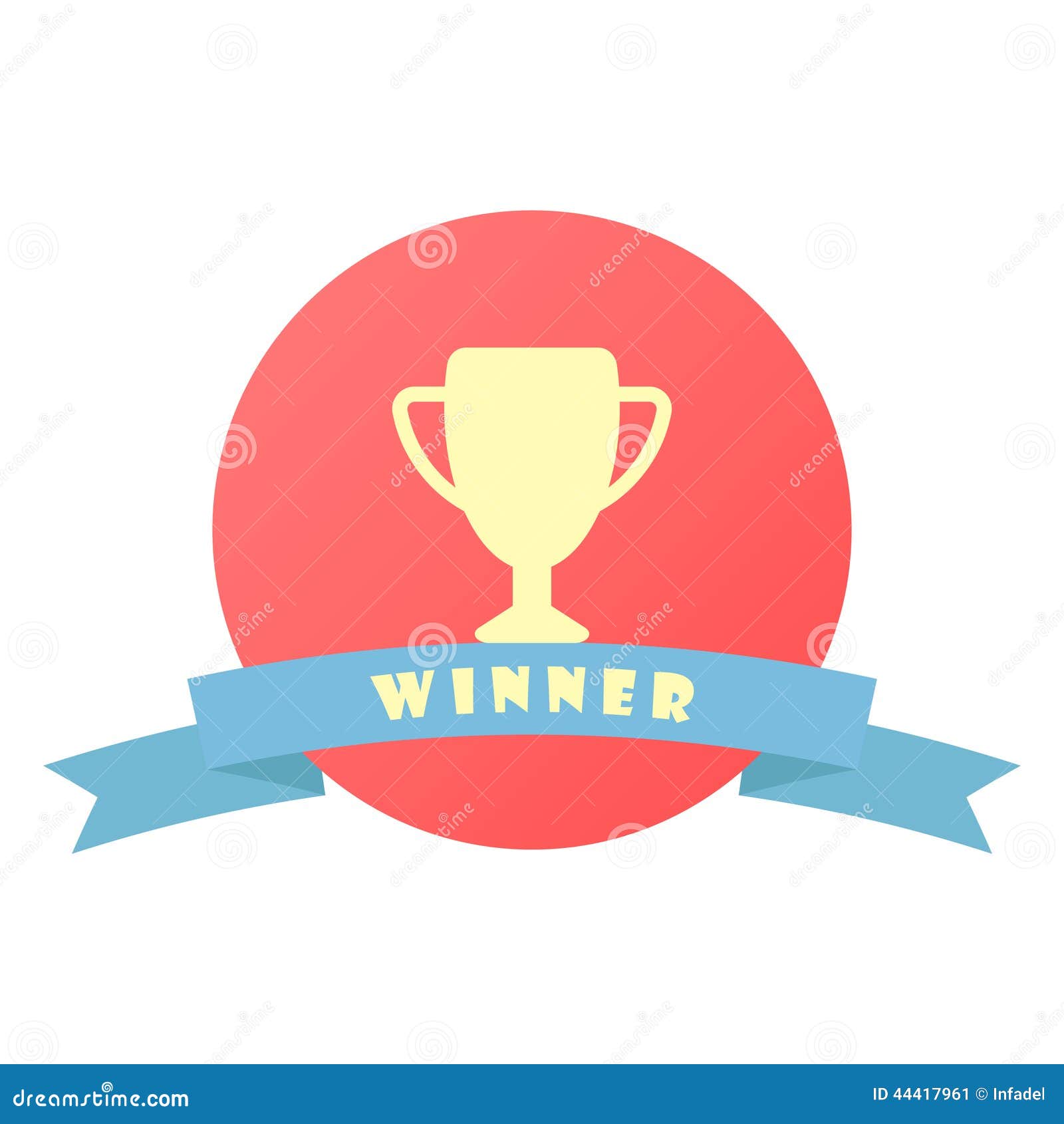 Signe De Gagnant Avec Le Ruban Illustration de Vecteur - Illustration ...
