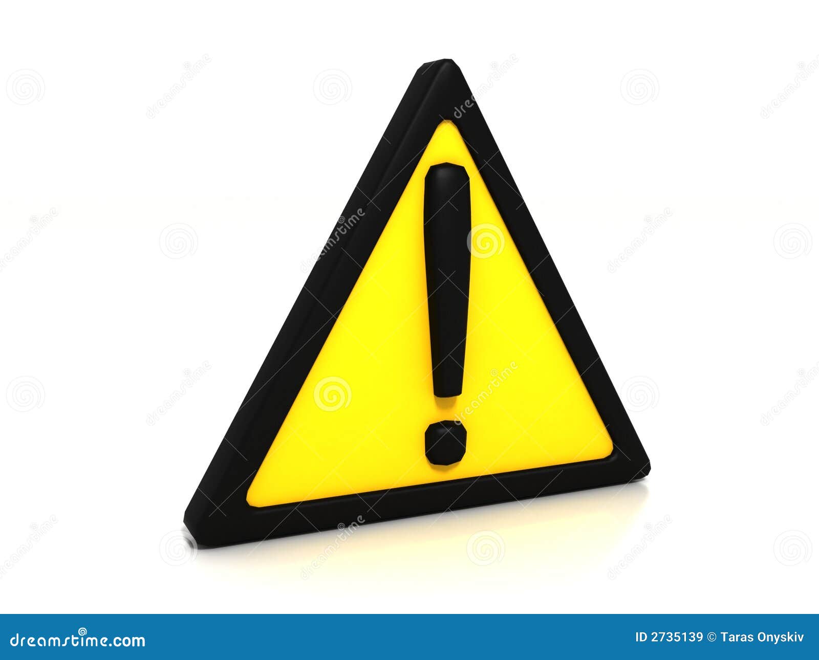 Signe de l'attention 3d illustration stock. Illustration du ...