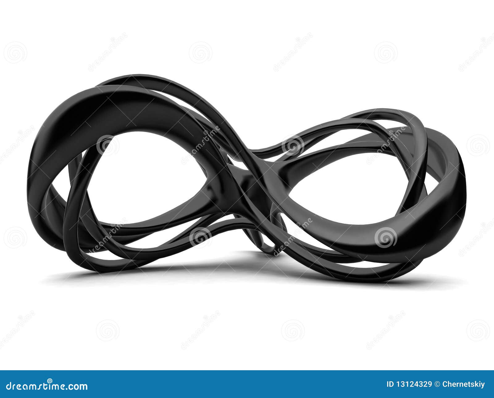 Signe de l'infini 3d illustration stock. Illustration du blanc - 13124329