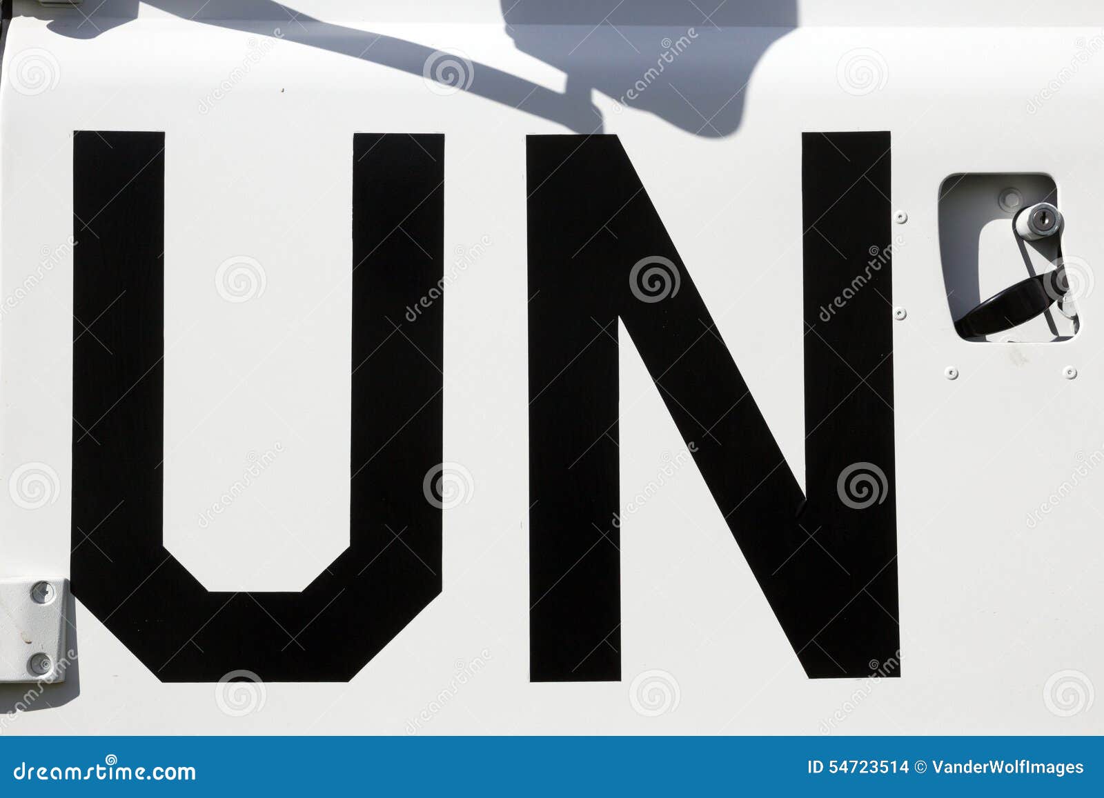 Signe de l'ONU image stock éditorial. Image du histoire - 54723514