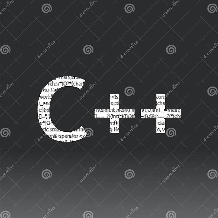 Signe de langue de C++ illustration de vecteur. Illustration du ...