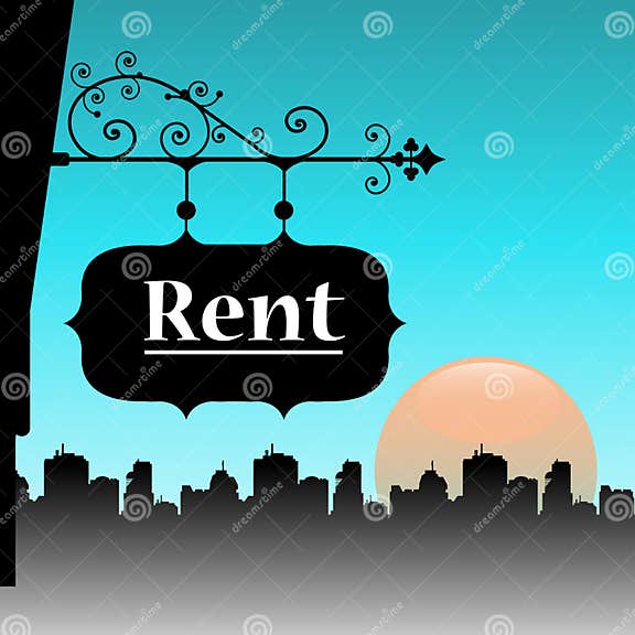 Signe de loyer illustration de vecteur. Illustration du possibilité ...