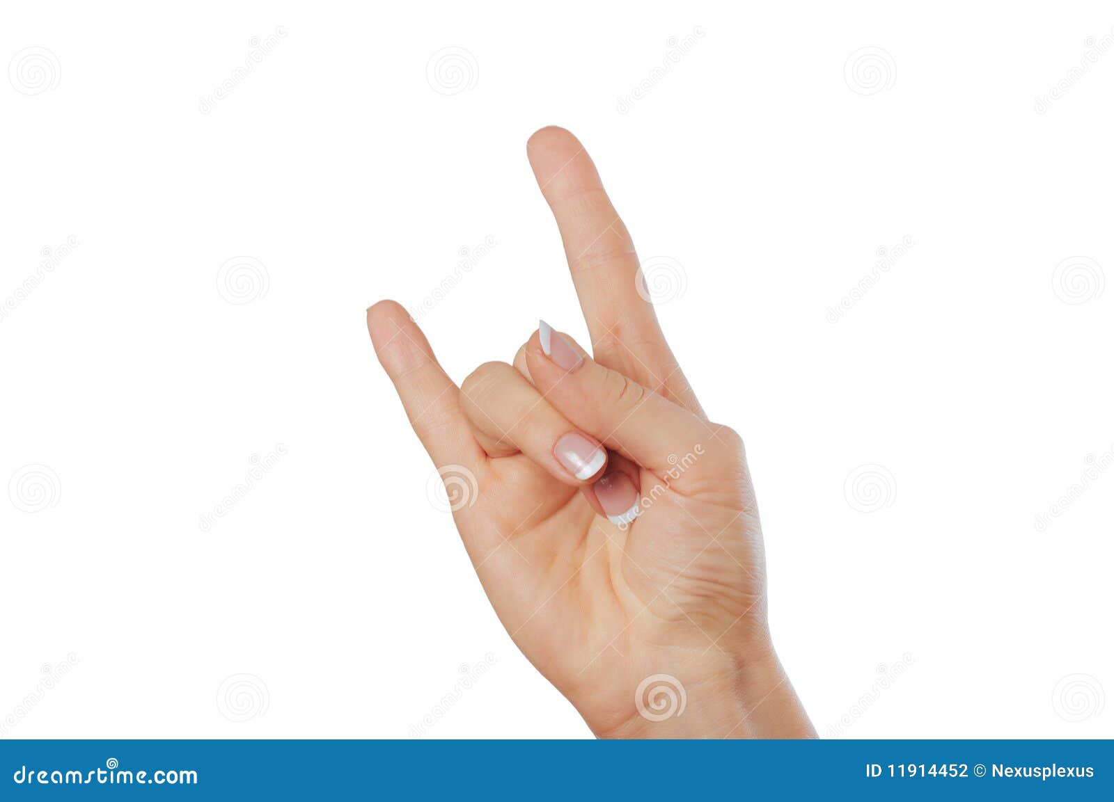 Signe de main photo stock. Image du doigt, femelle, concepts - 11914452